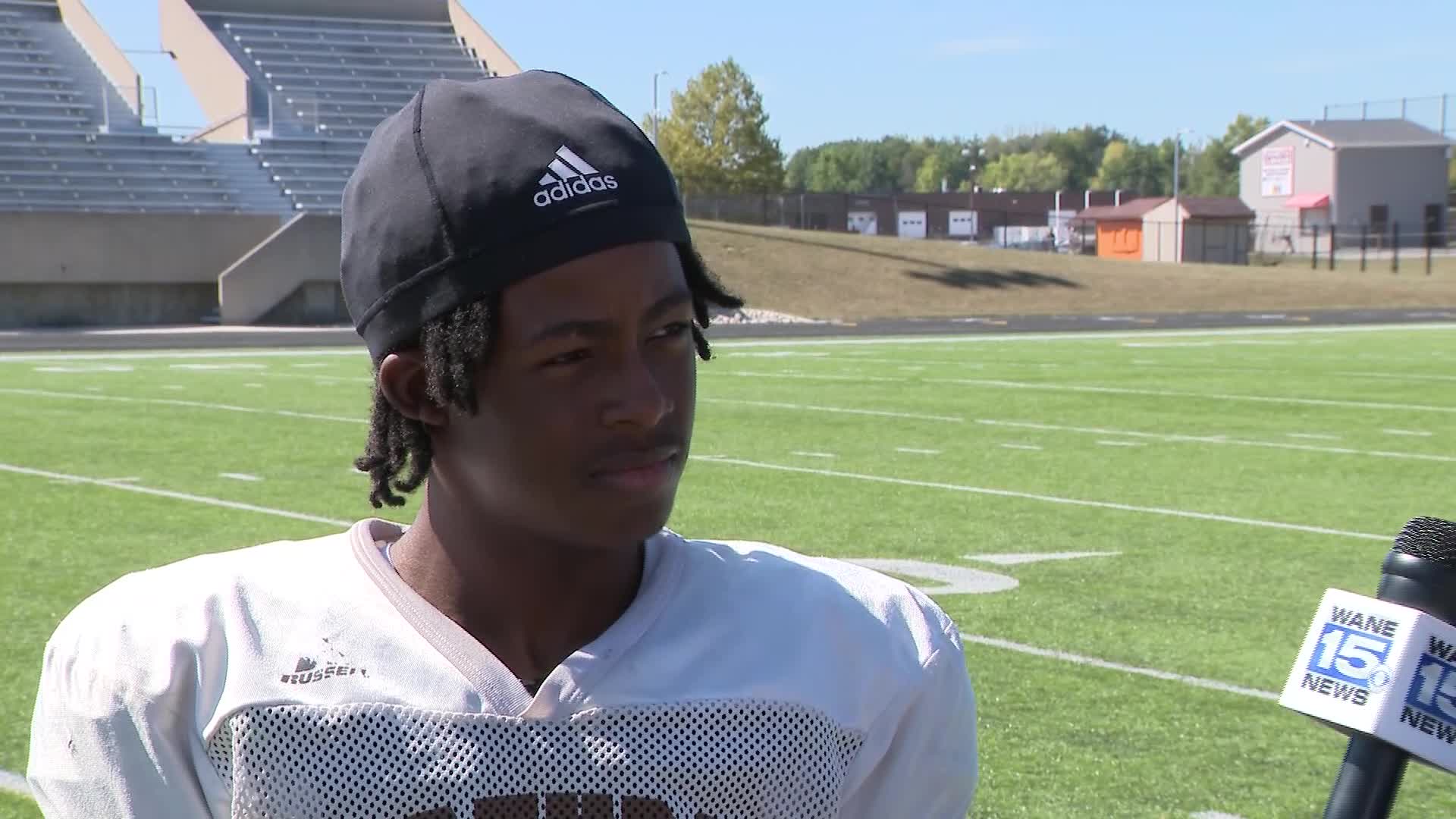 Jamari Brown full interview at Northrop Bruins football practice on 9.3 ...