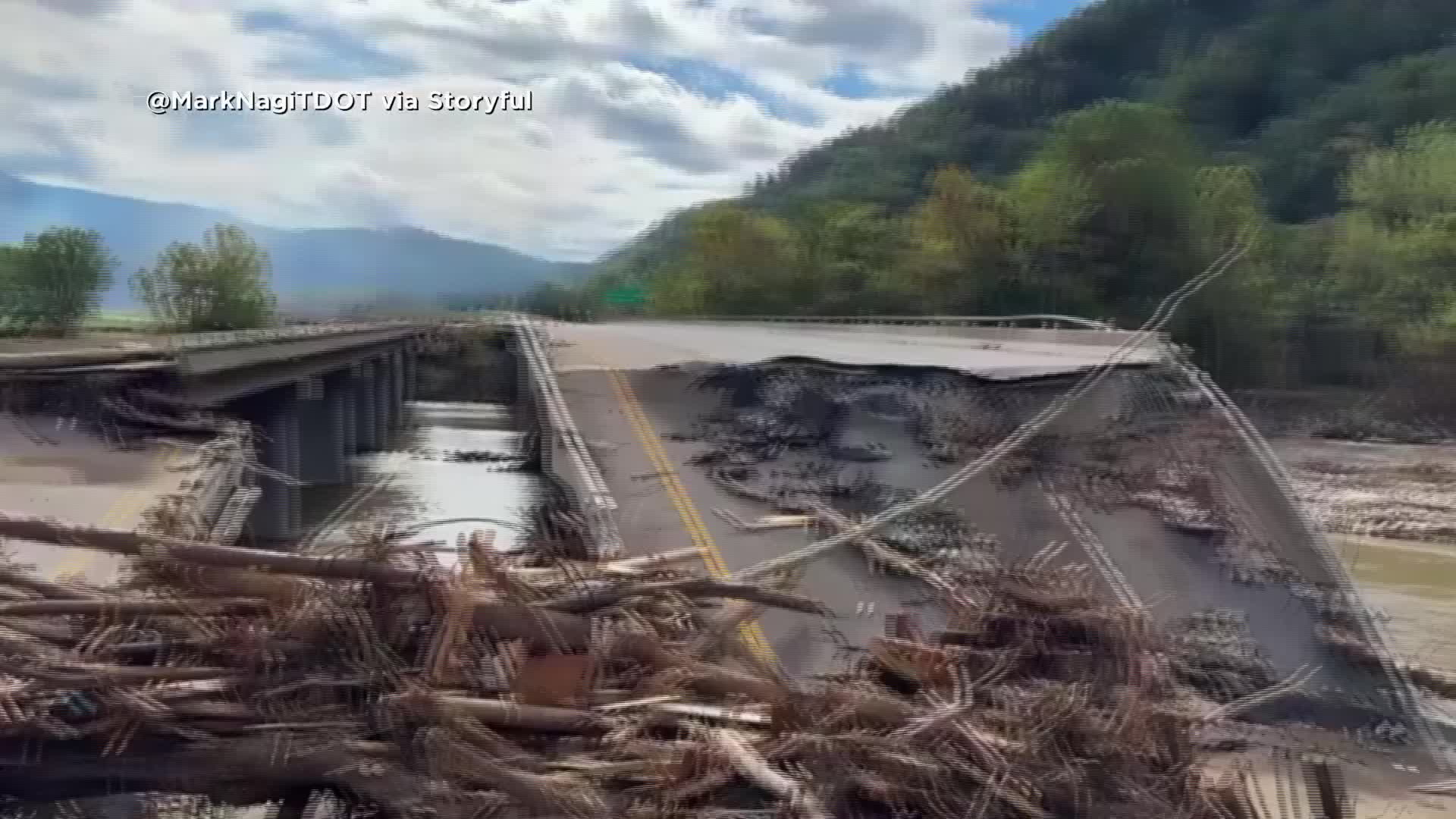 Destroyed Bridges Plunge Into Water After Hurricane – WANE 15