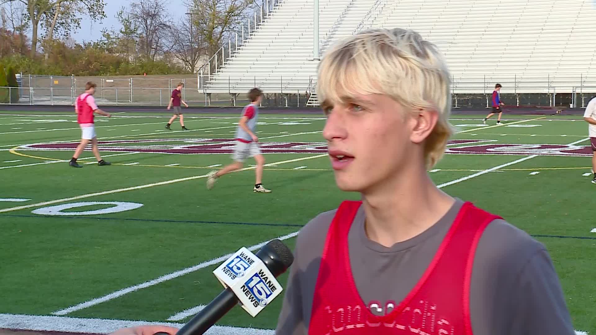 Beckett Moellering full interview at Concordia boys soccer practice on ...
