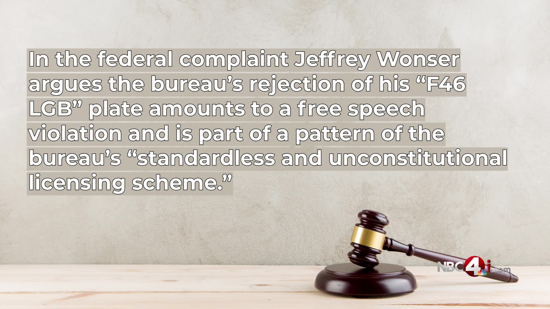 Man sues Ohio BMV over rejection of ‘F46 LGB’ license plate – NBC4 WCMH-TV