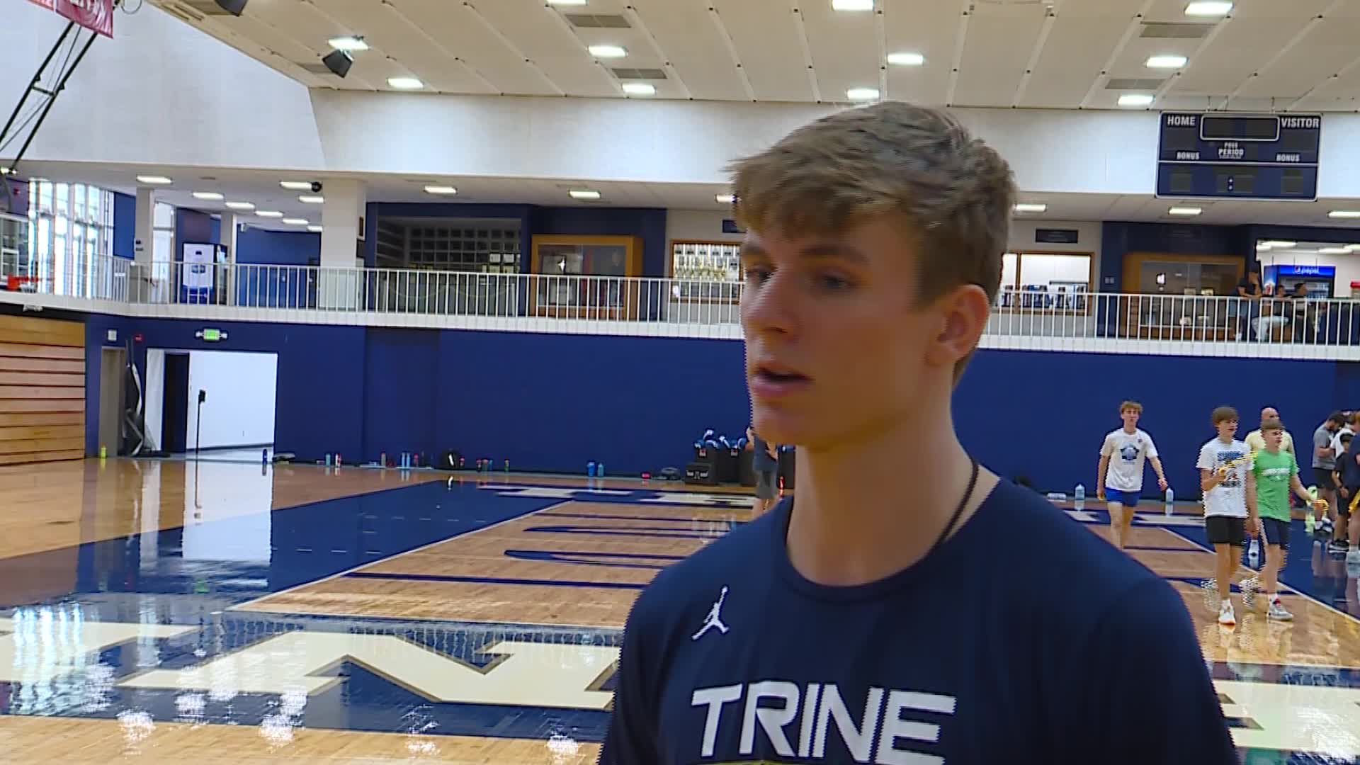 Logan Gard full interview at Trine men’s basketball summer camp 7/21 ...