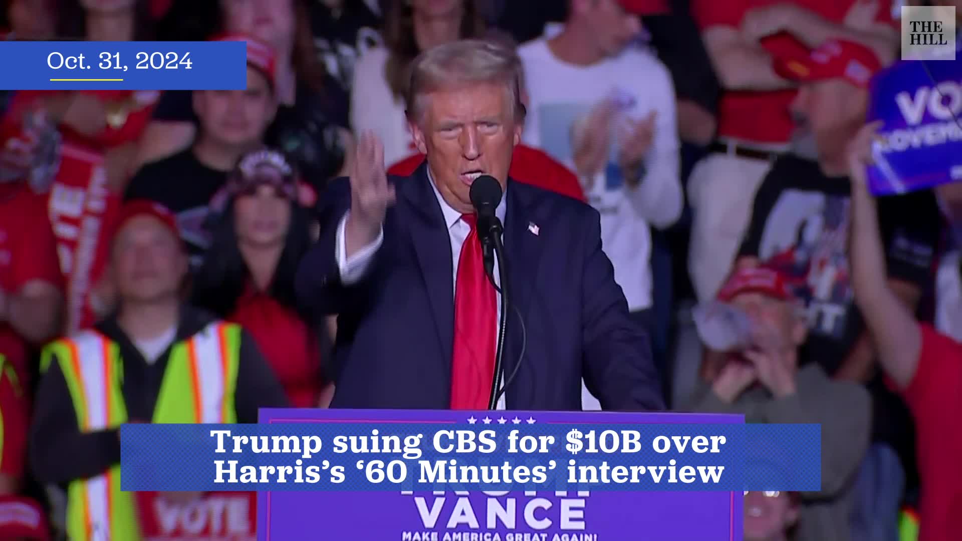 Trump sues CBS for $10B over Harris’s ’60 Minutes’ interview – The Hill