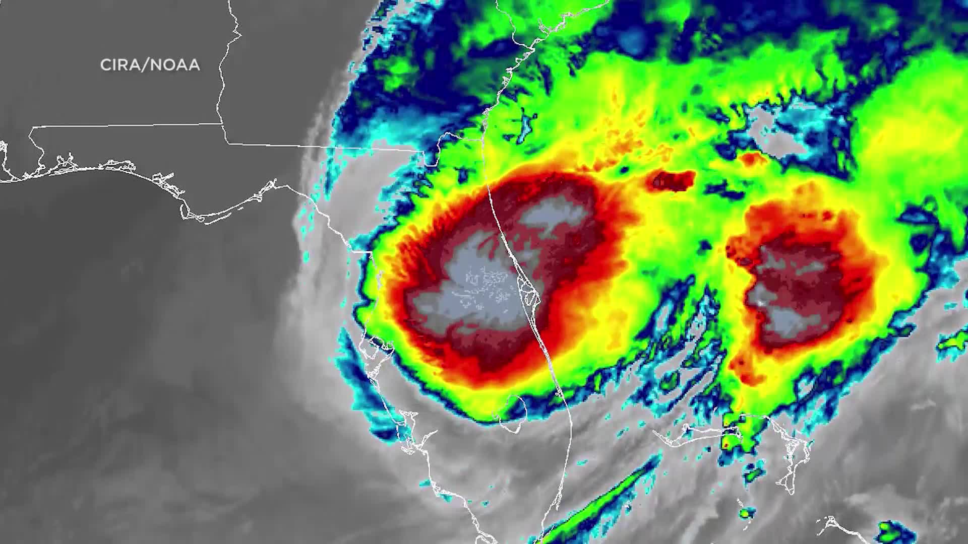 Satellite view of Milton moving across Florida – WANE 15
