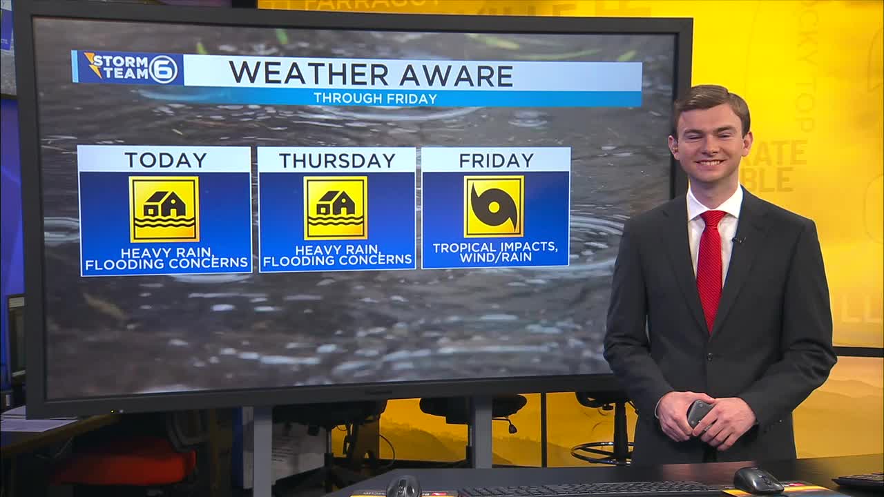 Weather AWARE: Rounds of heavy rain could lead to flooding – WATE 6 On ...