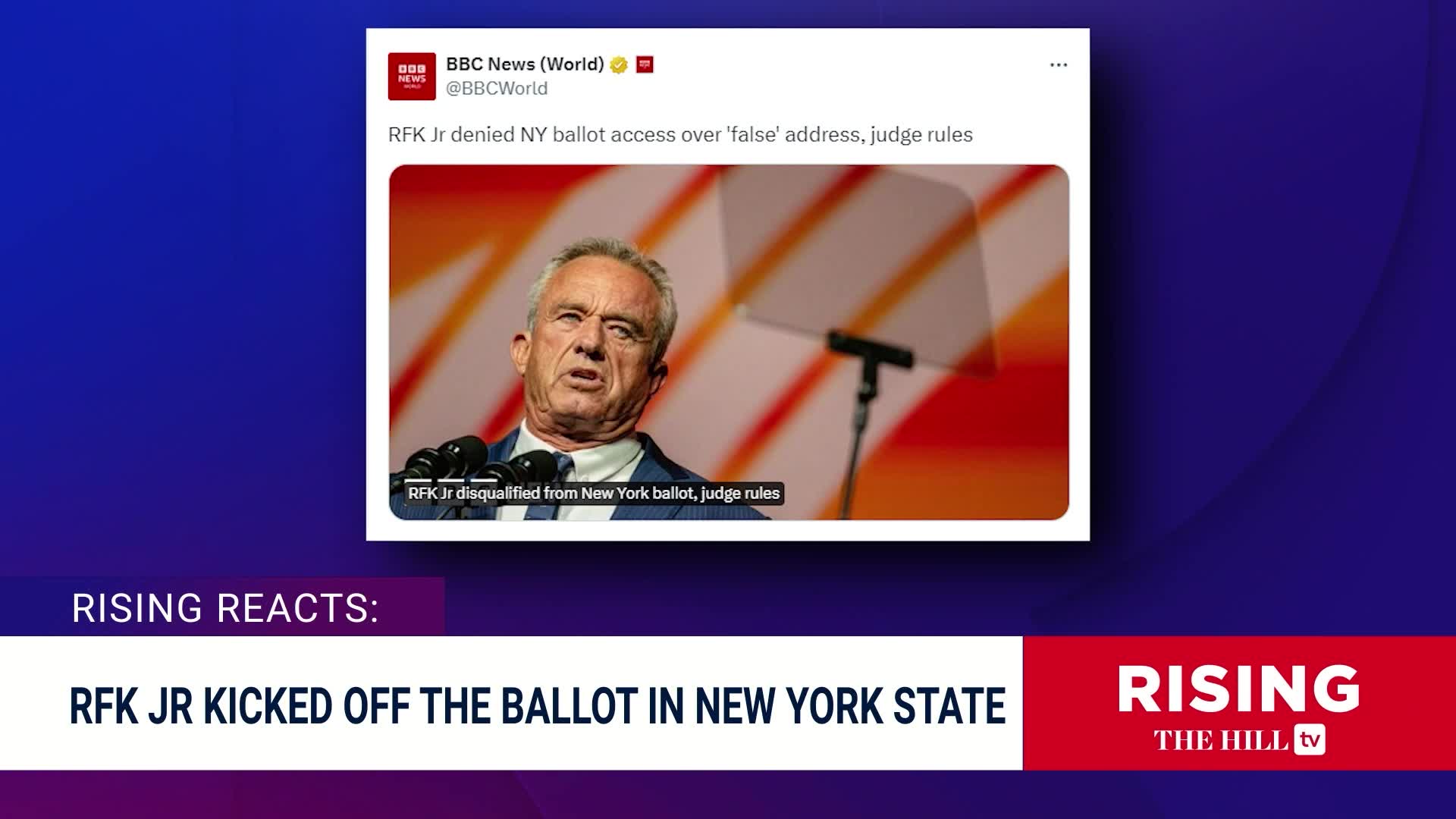 Robert F. Kennedy kicked off NY ballot: Rising reacts – The Hill