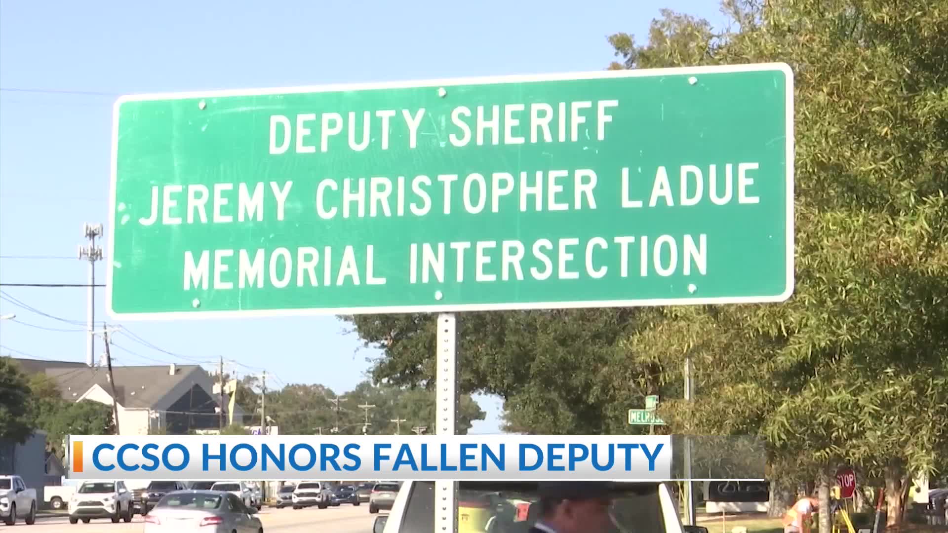CCSO honors fallen deputy with road sign dedication – WCBD News 2