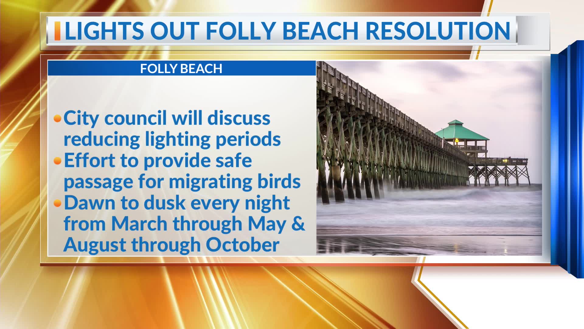 Lights Out Folly Beach Resolution to be voted on Tuesday night – WCBD News 2