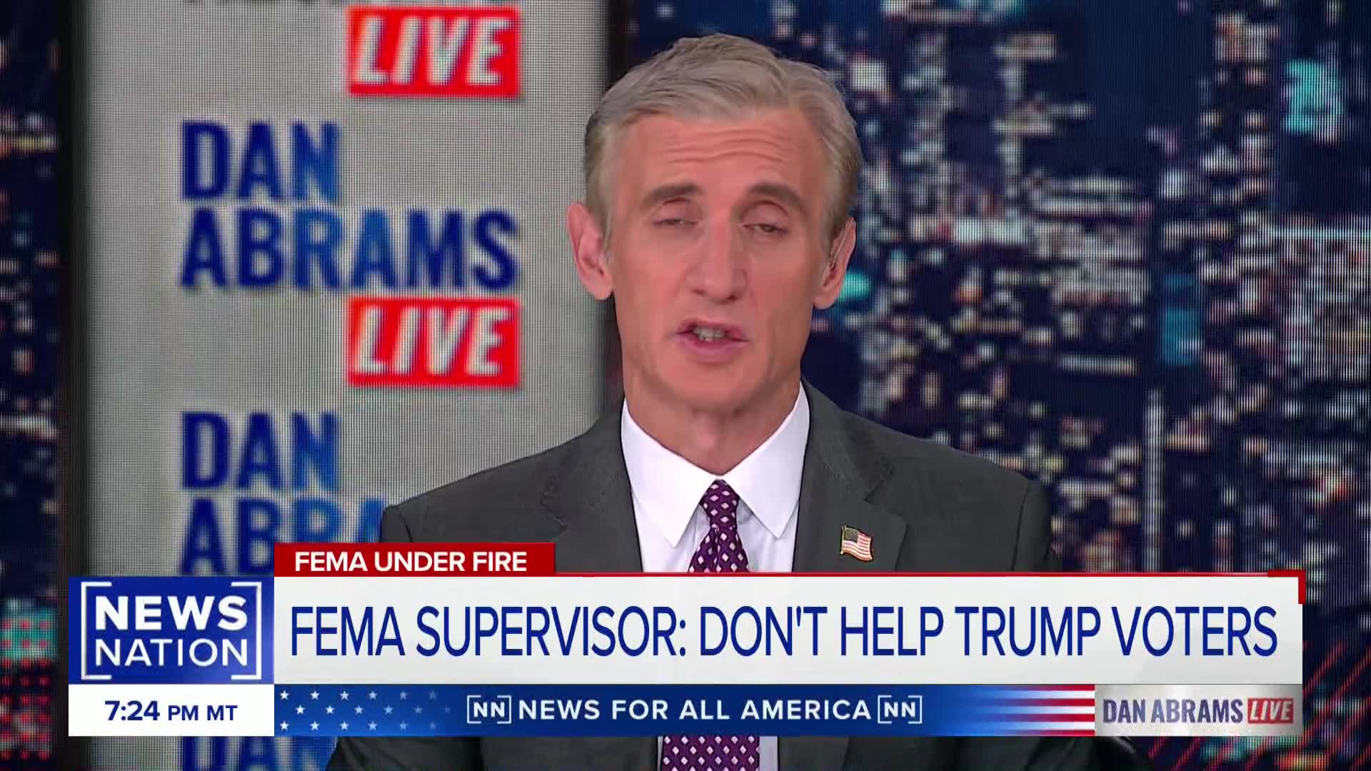 Dan Abrams: FEMA supervisor fired for ordering denial of aid to Trump ...