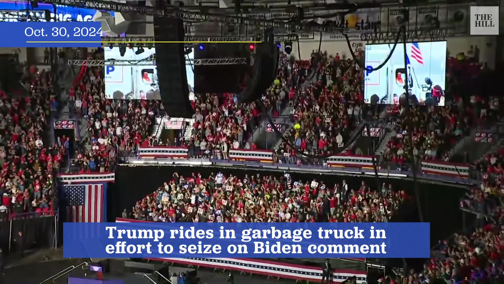 Trump rides in garbage truck in effort to seize on Biden comment – The Hill