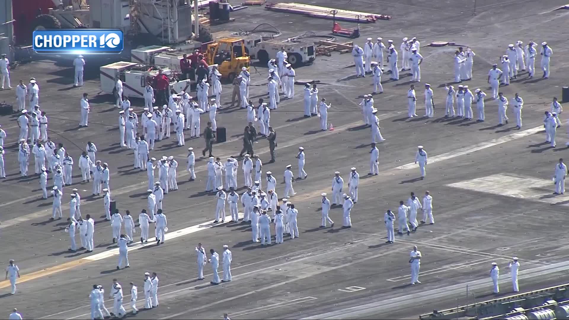 Chopper 10 flies over USS Dwight D. Eisenhower’s homecoming – WAVY.com